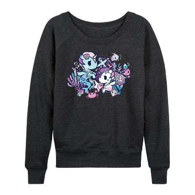 Juniors Womens Tokidoki Autumn Palette Sweatshirt - Gray Heather ...