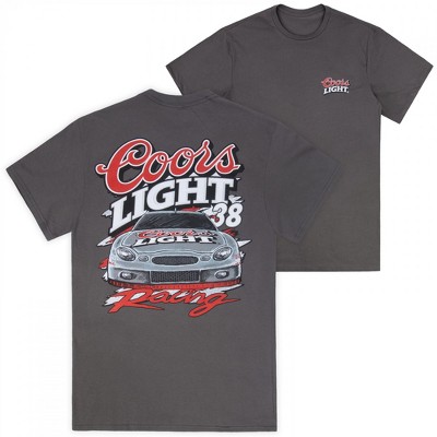 Mens Coors Light Racing 38 Front and Back Print T-Shirt : Target