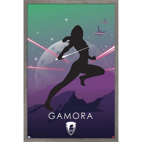 Trends International Marvel Heroic Silhouette - Gamora Framed Wall ...