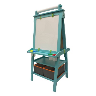 Guidecraft Kids Desk To Easel Art Cart - Natural: Wooden Toddler Art ...