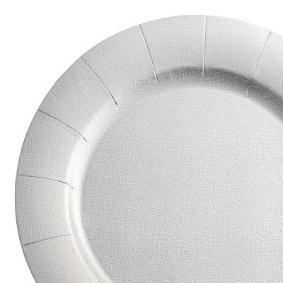 Smarty Had A Party 13" Silver Round Disposable Paper Charger Plates ...
