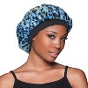 Evolve Products Satin Hair Bonnets - Blue Leopard/black - 2pk : Target