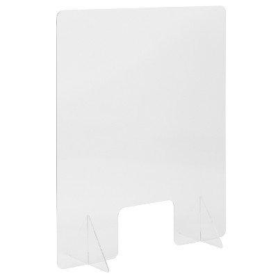Emma And Oliver Acrylic Free-standing Register Shield / Sneeze Guard ...