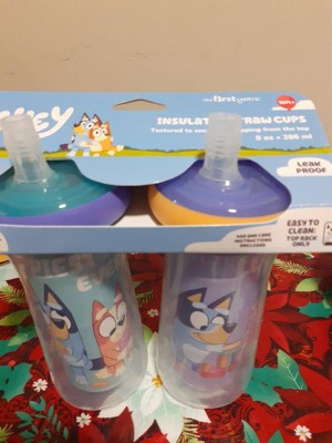The First Years 9oz Bluey Insulated Straw Cup - 2pk : Target
