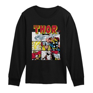 Boys' - Thor - Comic Strip Long Sleeve Graphic T-Shirt : Target
