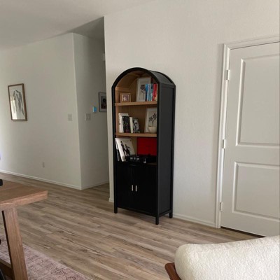 Grooved Wood Arch Bookcase Cabinet - Hearth & Hand™ With Magnolia : Target