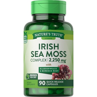 Nature's Truth Irish Sea Moss Complex | 90 Capsules | With Bladderwrack ...