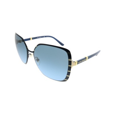 Tory Burch 32168f Womens Square Sunglasses Midnight Navy/gold 57mm : Target