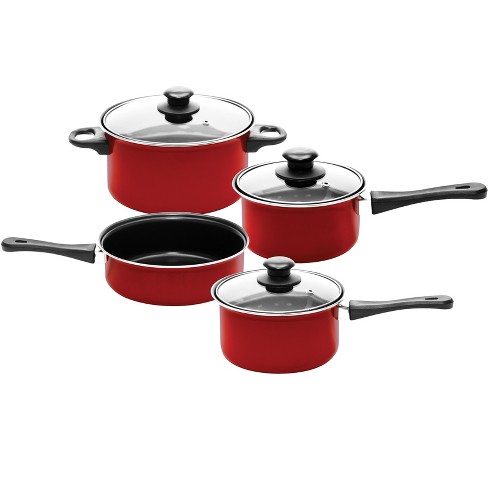 Lexi Home 7-piece Carbon Steel Nonstick Cookware Set - Red : Target