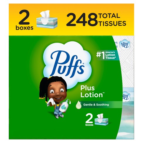 Puffs Plus Lotion Facial Tissue - 2pk/124ct : Target