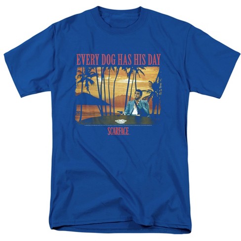Scarface A Dog Day Unisex Adult T Shirt, Royal, Medium : Target