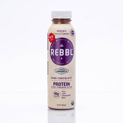 Rebbl Dark Chocolate Plant Powered Protein Elixir - 12 Fl Oz : Target