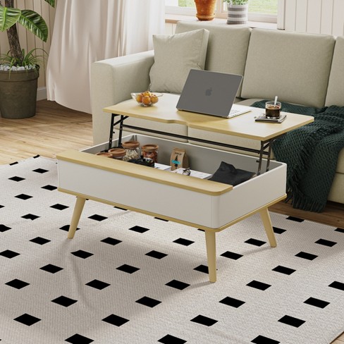 Cubicubi Mid-century Modern Lift-top Coffee Table With Hidden Storage ...