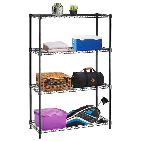 Bestmassage 4-tier Steel Wire Shelving Unit Storage Shelves With Wide ...