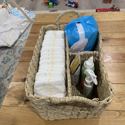 Woven Diaper Caddy With Dividers - Cloud Island™ Natural Woven : Target