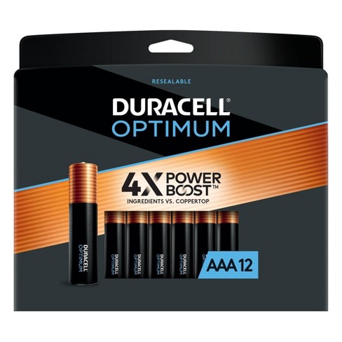 Duracell Optimum Aaa Batteries - 12pk Alkaline Battery With Resealable ...