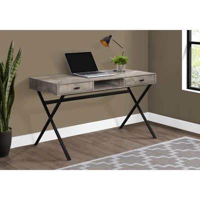 Xiyuyeu 47" L Home Office Desk Modern Writing Desk With Shelf And 2 ...