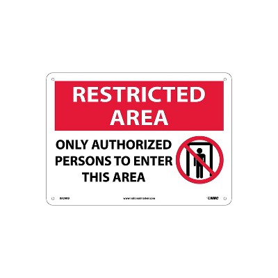National Marker Notice Signs; Restricted Area Only Authorized Persons ...