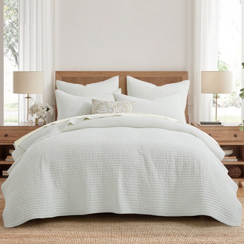 Eyelet Cream Full/queen Quilt Set - Levtex Home : Target