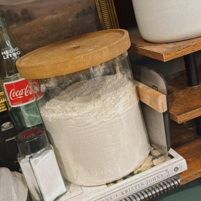 105oz Glass Storage Canister With Wood Lid - Threshold™ : Target