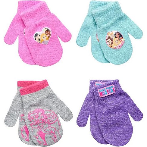Disney Princess Girls 4 Pack Mittens Set, Toddlers Ages 2-4 : Target