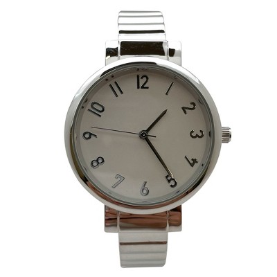 Olivia Pratt Silver Round Face Every Day Versatile Bangle Women Watch ...