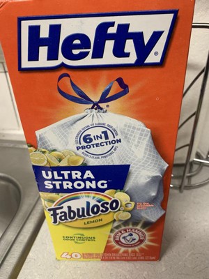 Hefty Ultra Strong Fabuloso Lemon Tall Kitchen Trash Bags - 13 Gallon ...