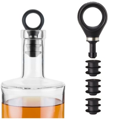 True Locking Bottle Stoppers With Key - Stainless Steel And Silicone ...