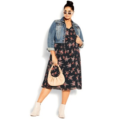 Women's Plus Size Alexandra Dress - Black | City Chic : Target