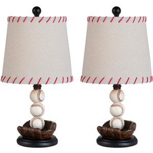 Crestview Collection Set of 2 19.75" Resin Baseball Table Lamps : Target