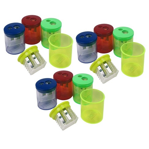 Eisen Two-hole Pencil Sharpener, Assorted Colors, Pack Of 12 : Target