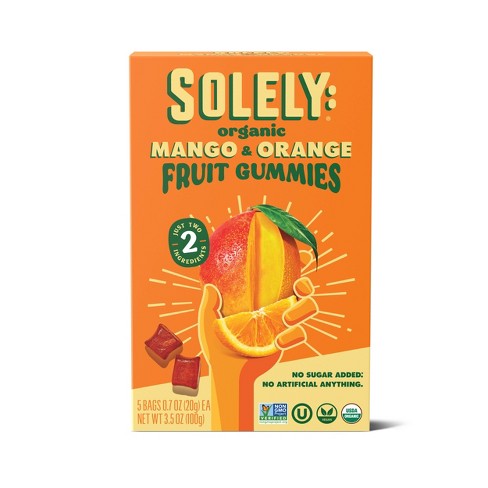 Solely Organic Mango & Orange Whole Fruit Gummies - 3.5oz/5ct : Target