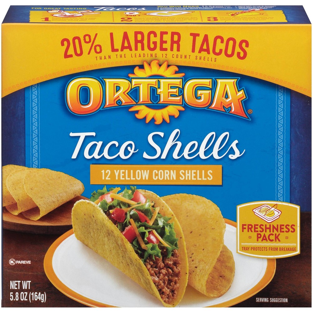 UPC 039000008006 - Ortega Yellow Corn Taco Shells - 12ct | upcitemdb.com