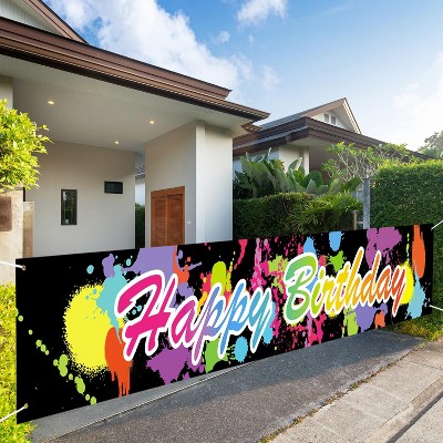 VUDECO Large Happy Birthday Banner 118 in x 19.7 in : Target
