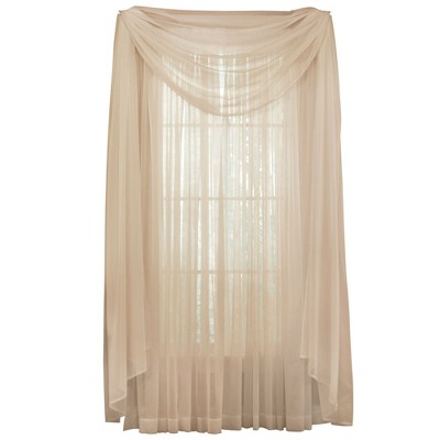 Collections Etc Decorative Sheer Fabric Rod Pocket Top Window Curtain ...
