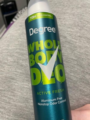 Degree Whole Body Aluminum Free Deodorant Spray For Men72h Odor ...