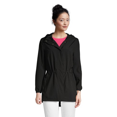 Lands' End Women's Tall Waterproof Hooded Packable Raincoat - X Large ...