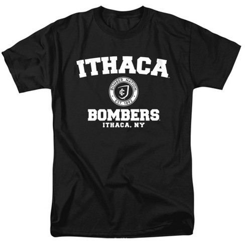 Ithaca College Official Circle Logo Adult T-shirt, Black, 4x-large : Target