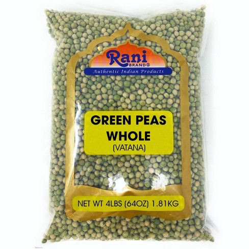 Green Peas Whole Dried (marrowfat Peas, Vatana) - 64oz (4lbs) - Rani ...