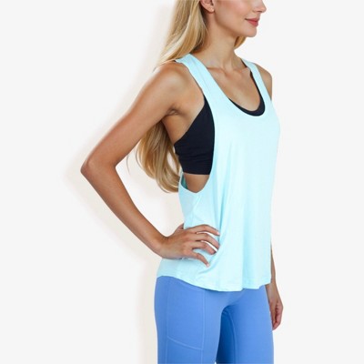 Anna-kaci Women's Relaxed Fit Racerback Tank Top With Scoop Neckline ...