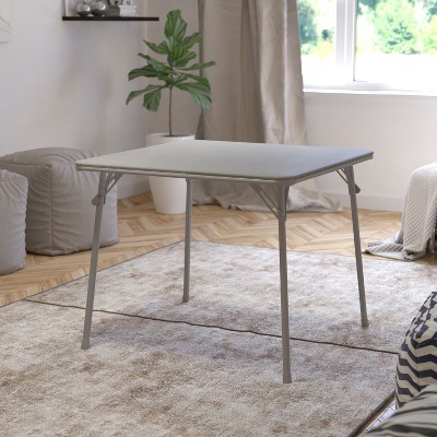 Flash Furniture Gray Folding Card Table - Lightweight Portable Folding ...