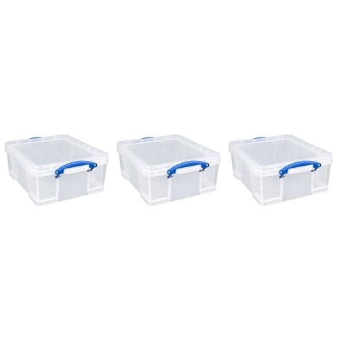Really Useful Box 17 Liter Plastic Stackable Storage Container W/ Snap ...