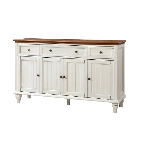 Rick 58'' Wide 3 Drawer Traditional Sideboard With Solid Wood Legs ...