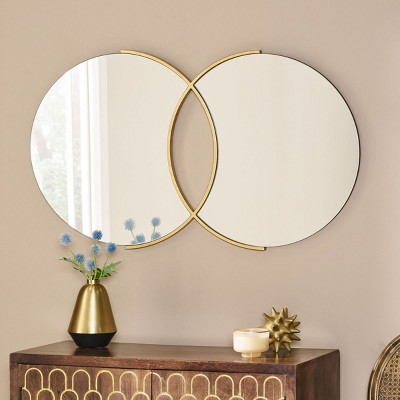 Metal Overlapping Circle Frame Wall Mirror- Olivia & May : Target