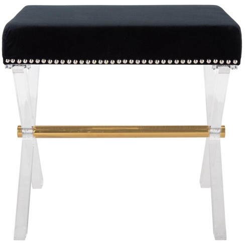 Jezebel Acrylic X Ottoman - Black - Safavieh : Target