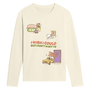 Men's - Friends - I Wish I Could Icons Long Sleeve Graphic T-Shirt : Target