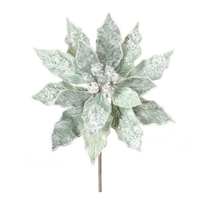 Melrose Glittered Poinsettia Stem (set Of 2) : Target