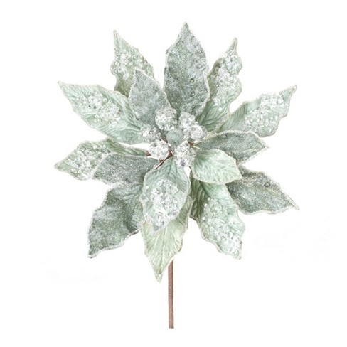 Melrose Glittered Poinsettia Stem (set Of 2) : Target