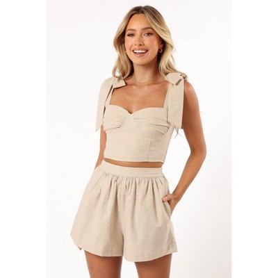 Davey Short Set - Cream Blue Xs : Target