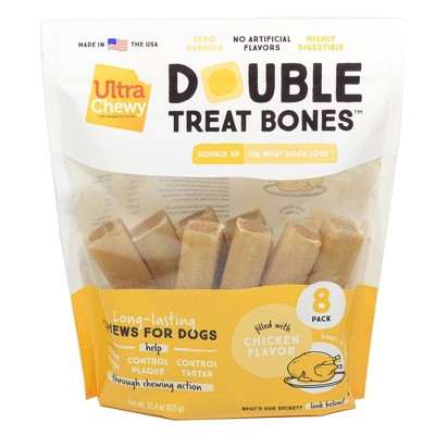 Ultra Chewy Double Bones Bacon And Cheese Flavor Dry Dog Treats Value ...